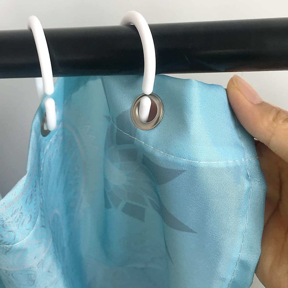 Careyoungs Plastic Shower Curtain Hooks White Curtain C Rings for Bathroom Shower Rod Window Curtains Hook Hanger