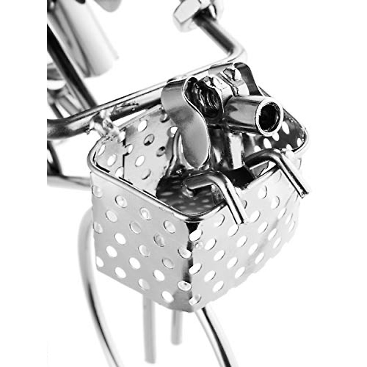 BRUBAKER Wine Bottle Holder Couple on Tandem Bicycle Metal Sculptures and Figurines Decor Wine Racks and Stands Gifts Decoration