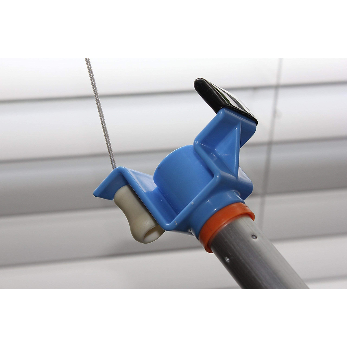 SMART REACHER Extension Pole Hook Attachment-Open/Close Plantation Shutter Louvers-Window Blinds/Shades-Ceiling Fan Pull Cord/Bead Chain-AC Vent-Hang String Lights-Baskets-Feeders-(Pole Not Included)