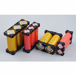 Heyiarbeit 20Pcs Double Tandem 32650 Lithium Battery Holder Cell Spacer Bracket for DIY Battery Pack Hole Dia 32.4mm/1.28"