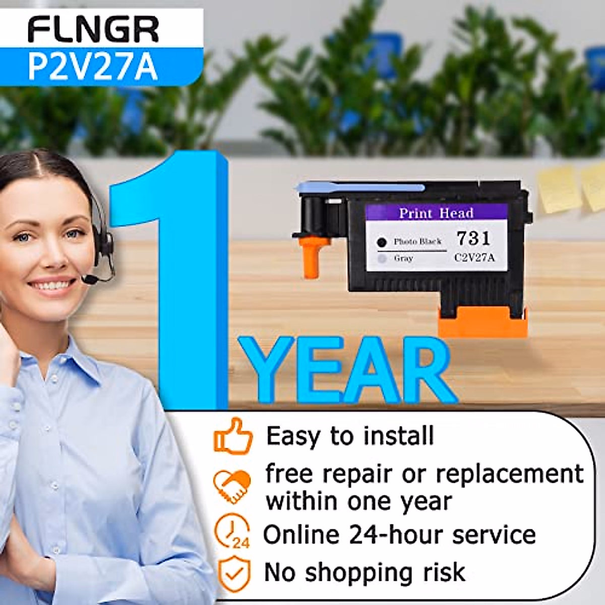 P2V27A (731) Printhead Compatible with HP DesignJet T 1700, HP DesignJet T 1700 Series, HP DesignJet T 1700 dr PS, HP DesignJet T 1700 PS, HP DesignJet T 1700 d, HP DesignJet T 1700 dr