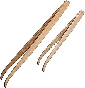 ASOCEA Reptile Bamboo Tweezers Lizard Feeder Tongs Feeding Tools for Bearded Dragons Lguanas Lizards Turtles Geckos Corals(Pack of 2)