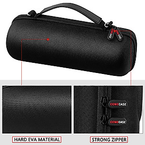 COMECASE Hard Travel Case for JBL Charge 4/ Charge 5 Waterproof Bluetooth Speaker. Carrying Storage Bag Fits Charger and USB Cable (Case Only) - Black