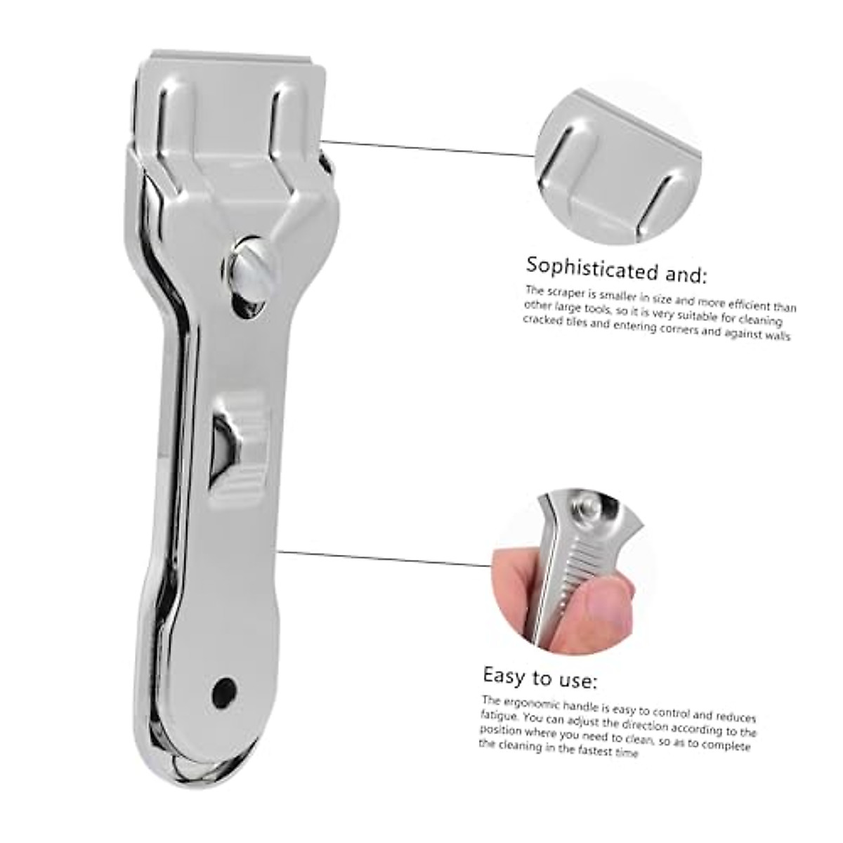 Amosfun 2pcs Seam Cleaning Shovel Mini Tools Cleaning Tool Can Opener Cleaning Tool Label Remover Hob Scraper Paint Tools Handy Peeler Stiff Scraper Painting Scraper Stainless Steel Silver