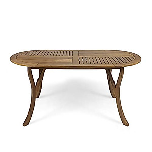 Christopher Knight Home Baia Outdoor 70" Oval Acacia Wood Dining Table, Teak