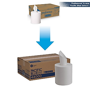 Pacific Blue Select Centerpull 2-Ply Paper Towels (previously branded Preference) by GP PRO (Georgia-Pacific), White, 44000, 520 Sheets Per Roll, 6 Rolls Per Case