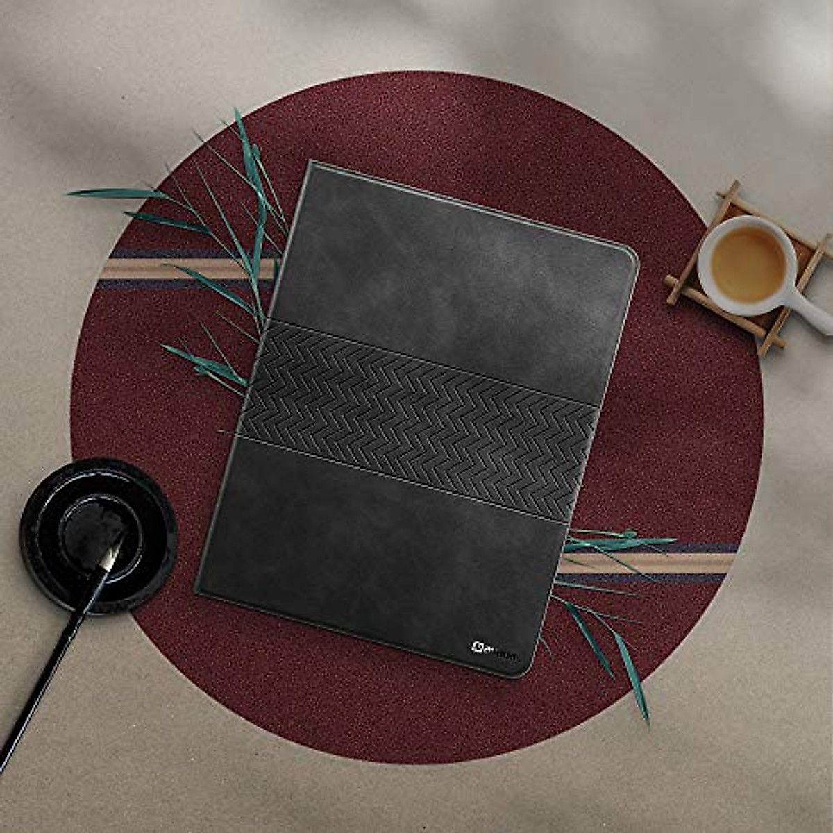 auaua Case for iPad Air 11 Inch (2024)/iPad Air 5th/4th Generation (2022/2020) with Pencil Holder, Auto Sleep/Wake, Adjustable Angle (Gray)