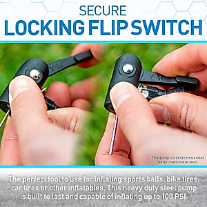 Franklin Sports Air Pump With High-Pressure Foot Pedal for Sports Balls, Bikes, Inflatables and More - Compact and Heavy Duty