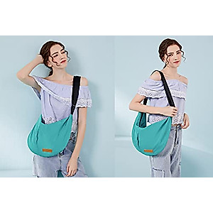 TOMCHAN Crossbody Bags for Women - Shoulder Hippie Bag Waterproof Casual Hobo Bag, Nylon Travel Bag Crossbody Handbags,Blue