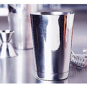 (6 Pack) 15-Ounce Cocktail Mixing Shaker Tin - Silver Glitter, Stainless Steel Bar Shakers/Boston Shaker Tins