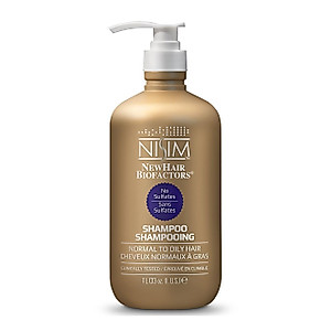 NISIM NewHair BioFactors Shampoo for Normal To Oily Hair - Deep Cleaning Shampoo That Controls Excessive Hair Loss (33 Ounce / 1000 Milliliter)
