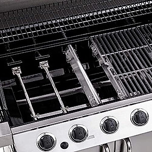 Grill Burners Replacement Parts for Charbroil 463347017 463361017 463277017 463673017 463376217 463342119 463376018P2 , Heat Plate Tend Shields, Crossover Tubes for Charbroil Performance 4 Burner