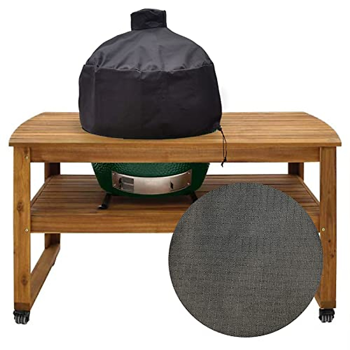 Quantfire 34” Kamado Dome Grill Cover for XLarge Big Green Egg, Kamado Joe Big Joe in Built-in or Island,XL Big Green Egg Accessories Waterproof Outdoor Grill Cover