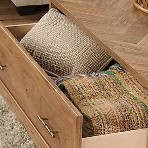 Sauder Coral Cape Coffee Table, L: 42.44" x W: 29.25" x H: 16.50", Sindoori Mango Finish