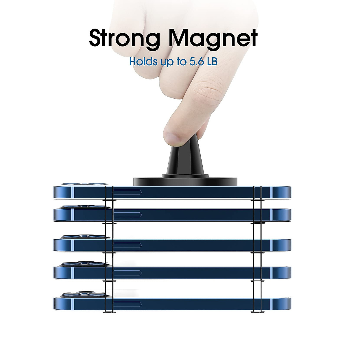 TechMatte for Magsafe Car Mount, Magnetic Air Vent Phone Holder for Car Compatible with iPhone 15 14 13 12 Pro Max Plus Mini & MagSafe Case, Portable Electronic Device Mount (2 Pieces, Black)