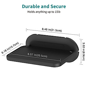 HomeMount Mount for Google Nest Hub Max - Wall Mount Holder Shelf Compaitble with NEST HUB MAX (Black)