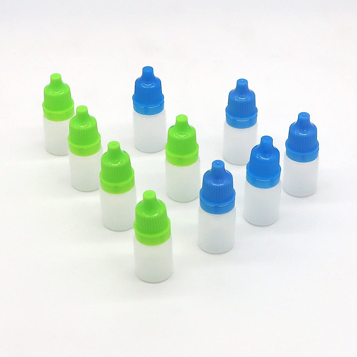 Snadulor 5ml Dropper Bottles 60 PCS Plastic Squeezable Eye Liquid Dropper Container(Random Color)