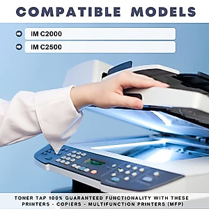 Toner Tap High Yield for Ricoh IM C2500 C2000 (4 Pack Bundle) C2500H 842307 842310 842309 842308 Compatible Cartridge Replacements