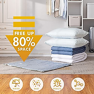 TAILI Hanging Vacuum Storage Bags 4 Pack Long and Jumbo Vacuum Storage Bags 4 Pack, Meet Variety Storage, Saving More Space