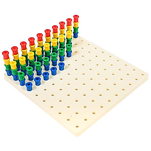 edxeducation Pegs and Peg Board Set - 1,000 Pegs + 5 Boards - Classroom, Occupational Therapy Resource - Fine Motor Skills Toy for Kids