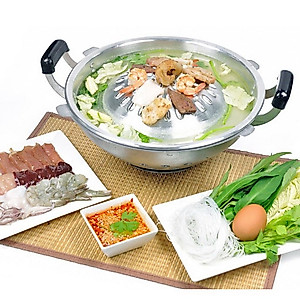 SHEEWAN Aluminum Thai Korean Charcoal Barbecue Stove + BBQ Grill Topper 30 cm 12"