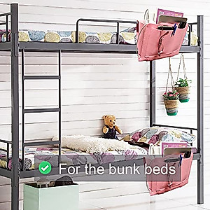 bed caddy dorm storage dorm room essentials for college students girls must haves bed accessories bedside caddy for dorm bed night caddy under bed organizer bed shelfie hanging bed bedside pocket hanging organizer with pockets,Pink