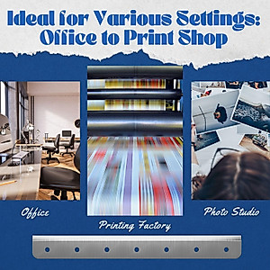 Flexzion 15-Inch Paper Cutter Blade Replacement - Heavy Duty Steel Blade for Professional Industrial A4 Guillotine Cutter, Paper Trimmer Machine Spare Blade