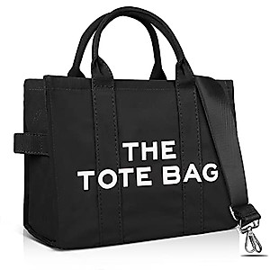 Rezido The Tote Bag for Women Crossbody Canvas Tote Bag Traveler Handbag Zipper Canvas Tote Bag A-black