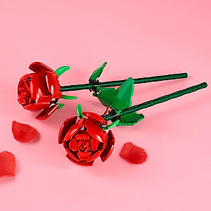 LEGO Roses Building Kit, Artificial Flowers for Home Décor, Unique Gift for Her or Him for Anniversaries, Botanical Collection Set for Build and Display, Gift to Build Together, 40460