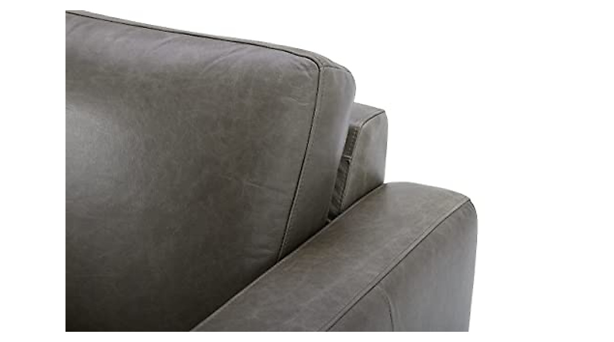 Rivet Modern Leather Loveseat Sofa – Stylish, Comfortable & Durable
