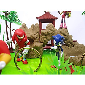 Sonic the Hedgehog Deluxe Cake Topper Set with Sonic and Friends (Unique Design)