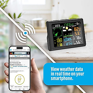 Sainlogic Professional WiFi Weather Station with Outdoor Sensor, Internet Wireless Weather Station with Rain Gauge, Weather Forecast, Wind Gauge, Wunderground