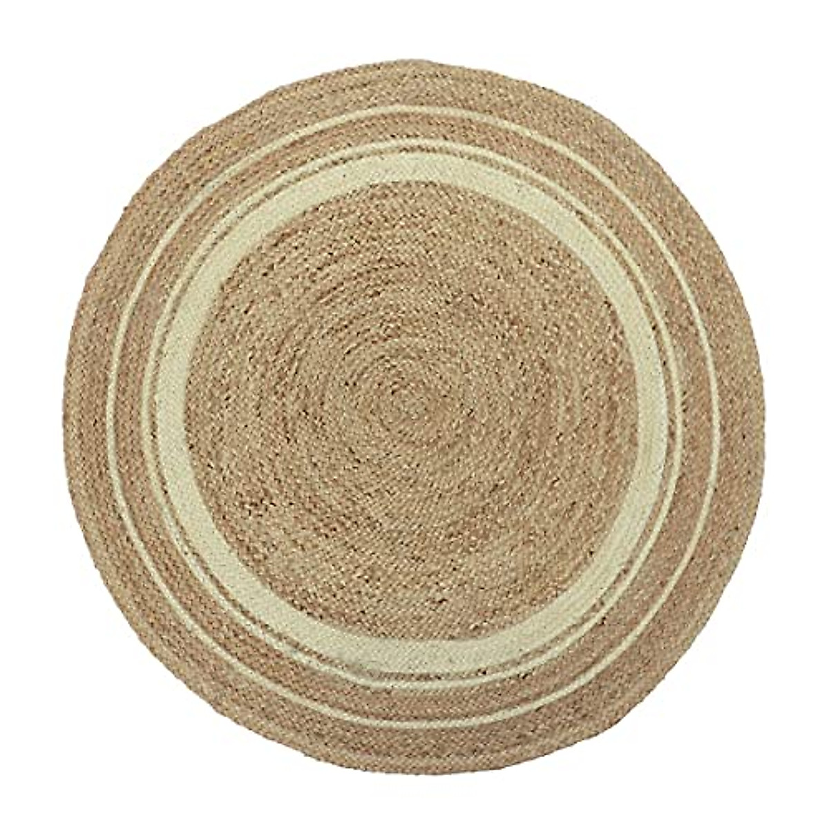 Aizza Trends Jute Carpet for Living Room, Jute Round Floor Mat, Rugs for Living Room, Jute Centre Table Carpet for Home Decore (2 x 2 Feet)