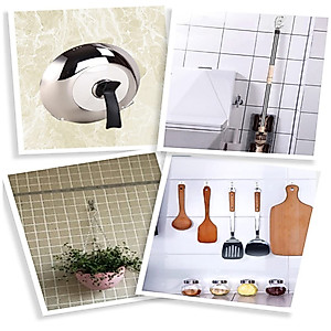 szhdxsyyxgs Wall Hooks ，10 Pcs,Coat Hooks, Stainless Steel Hook, Garage, Luggage Key Hook, Bathroom Kitchen Dining Room,Heavy Duty, Indoor and Outdoor Hooks (Silver)