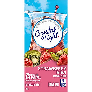 Crystal Light Sugar-Free Strawberry Kiwi Low Calories Powdered Drink Mix 72 Count Pitcher Packets