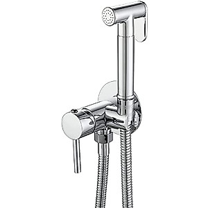 MINJING Handheld Bidet Sprayer for Toilet, Brass Cloth Diaper Sprayer Kit Wall Mounted Bidet Sprayer Set Single Handle Toilet Bidet Sprayer Kit with 150cm Shower Hose