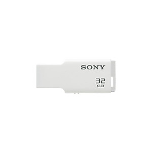 Sony 32GB Micro Vault M-Series USB 2.0 Flash Drive, White (USM32GM/W)