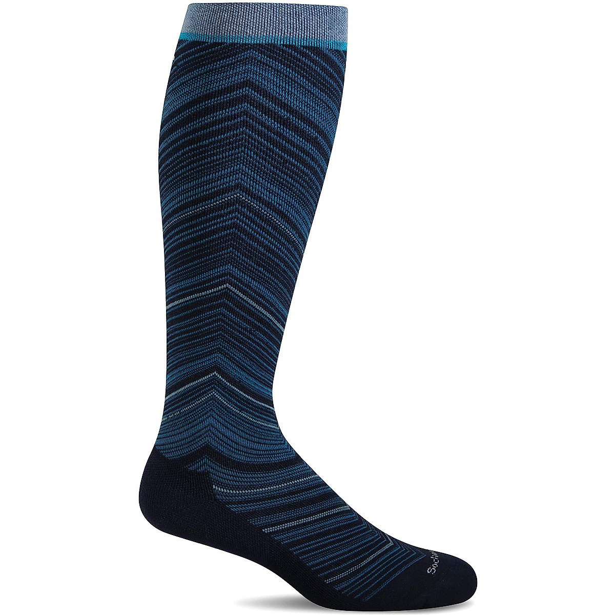 Sockwell Women's Full Flattery Moderate Graduated Compression Sock, Navy - M/L