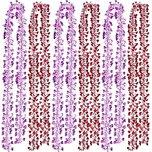 Bememo Valentine's Day Heart Tinsel Love Party Garland Sparkling Hanging Decoration for Valentine Wedding Engagement Anniversary Party Supplies (Total 33 Feet, Style C)