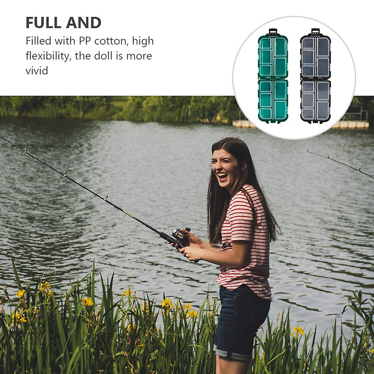 BESPORTBLE 2Pcs Box Storage Box Fishing Lure Storage case multiuse Tool Fishing Lure Compartment Fishing Supplies Fishing Bait Fishing Hook Storage Case Fishing Hook Box Multipurpose Plastic