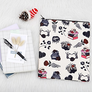 ENSIANTH Dark Romance Bookish Gift Smut Slut Book Sleeve Spicy Reading Gift Smutty Romance Readers Book Cover with Zipper (Litter Dark BS)