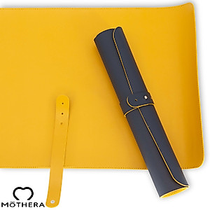 Mothera Vegan Leather Diaper Changing Pad Compact and Wipeable Baby Changing Mat Portable Changing Pad for Baby, 13" x 25"