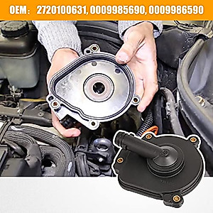 RANSOTO PVC Vent Valve Crankcase breather Oil Separator Cover and Camshaft Expansion Plug Kit Compatible with Mercedes ML350 C230 C300 E350 C350 SLK300 ML450 Replace 2720100631 0009985690 0009986590