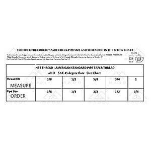 3/8" Fuel Line or Gas Application Female Connector [M41FS0600] Fitting Hex NUT Flare Connection 45° Tube Size 3/8" [41F 06] Propane Line 100% Brass