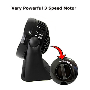 Optimus 8" Turbo High Performance Air Circulator Fan, SMSLL, Black