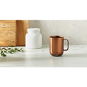 Ember Temperature Control Smart Mug 2, 10 Oz, App-Controlled Heated Coffee Mug with 80 Min Battery Life and Improved Design, Copper