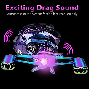 Fishing Baitcasting Reel, 10kg Drag Baitcasters, Magnet Braking System Bait Caster Reel, 7.2:1 Gear Ratio Ultra Smooth Baitcaster Fishing Reel KT01 Deep Line Cup Left Hand