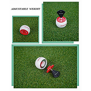 MAZEL Golf Putter with Red Grip & Golf Putting Ball,Bundle of 2