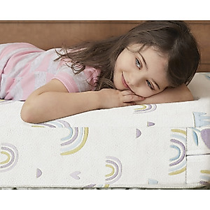 Dream On Me Over The Rainbow Crib and Toddler Mattress | Greenguard Gold and JPMA Certified Infant Crib Mattress with Removable Water-Resistant Zipper Cover | Extra Edge Support