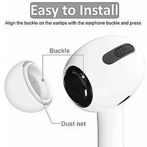 IiEXCEL 3 Pairs Compatible with AirPods Pro 1st 2nd Ear Tips Buds, Extra Small Size Replacement Silicone Rubber Eartips Earbuds Gel Accessories Compatible with AirPods Pro 2 and 1st - XS White
